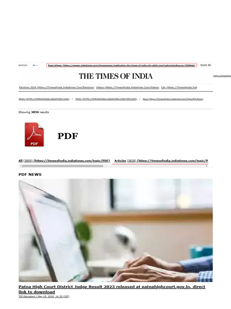 PDF News - Latest News On PDF - Times of India | PDF