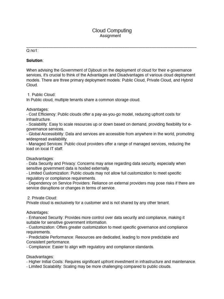 Cloud Computing - Assignment | Download Free PDF | Cloud Computing ... Cloud Computing - Assignment | Download Free PDF | Cloud Computing ...