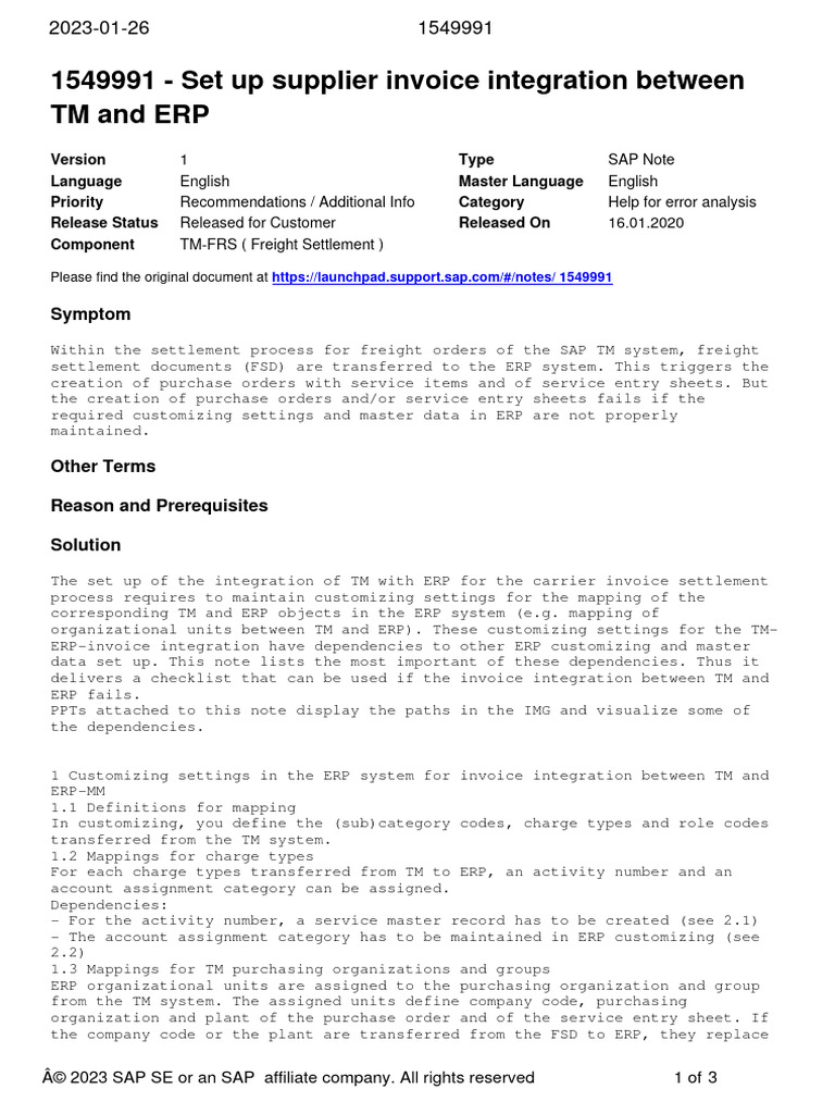Invoice Integration | PDF | Enterprise Resource Planning | Invoice