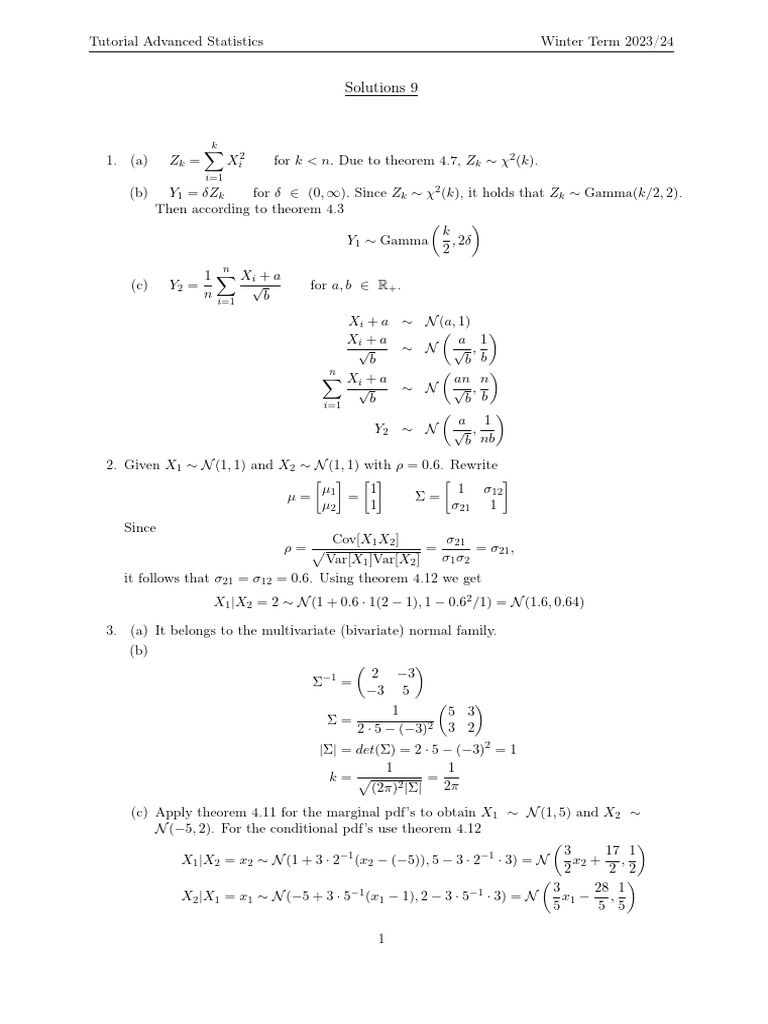 Solutions 9 | PDF