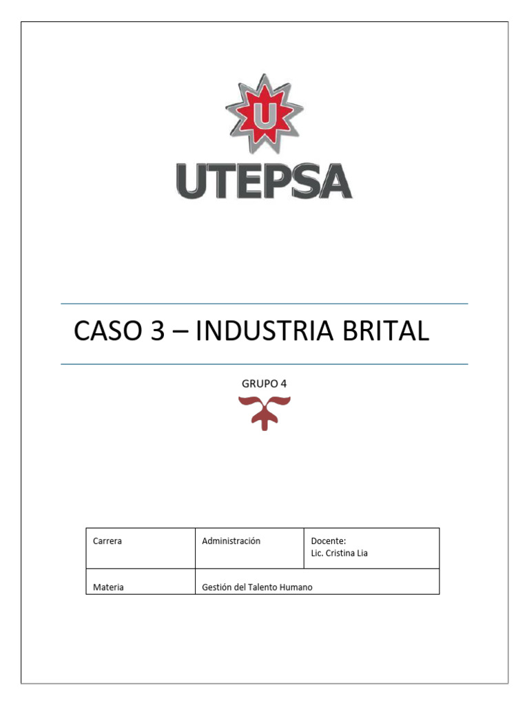 Estrategias de Gestión en Industria Brital | PDF | Gestión de recursos ...