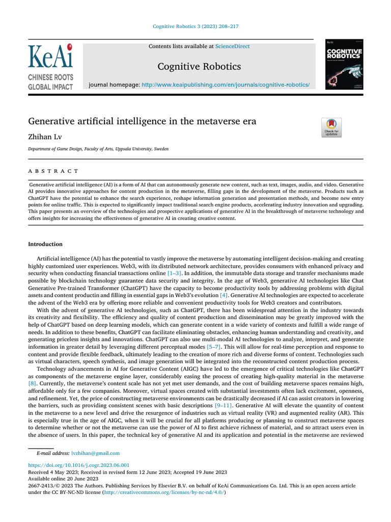 1 s2.0 S2667241323000198 Main | PDF | Artificial Intelligence | Intelligence (AI) & Semantics