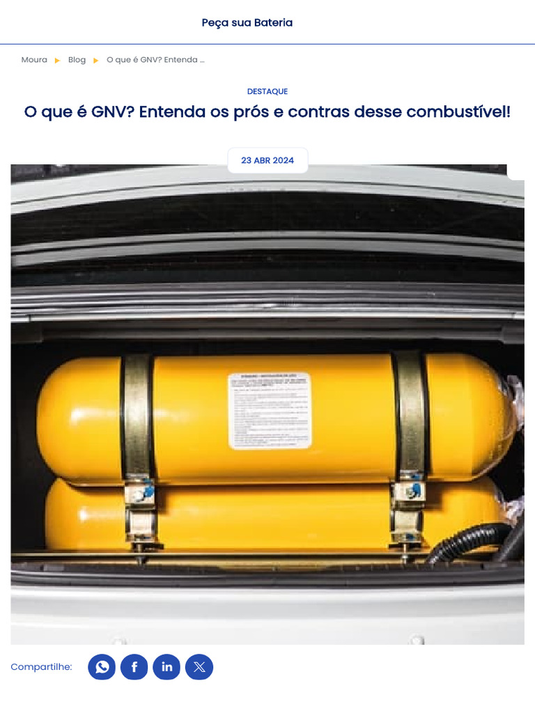 O Que É GNV - Entenda Os Prós e Contras Desse Combustível! | PDF | Gás natural | Combustão