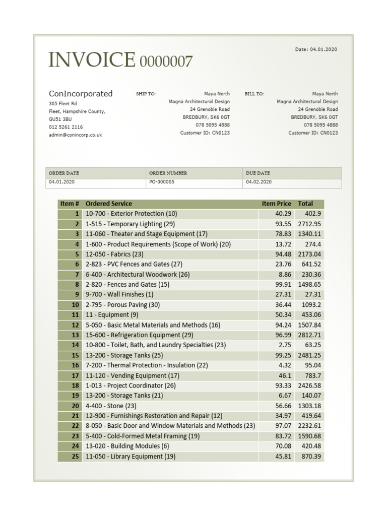 invoice-2-2 | PDF | Building Technology | Building Engineering