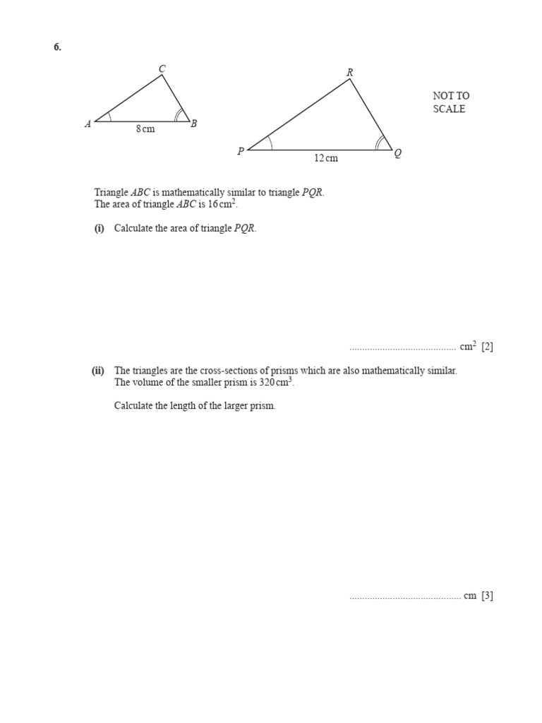 Mastery Test Congruence & Similarity | PDF | Area | Triangle