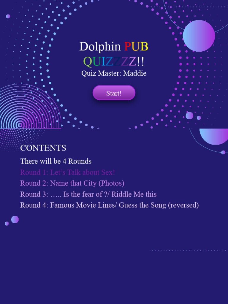 Dolphin Pub Quiz | PDF
