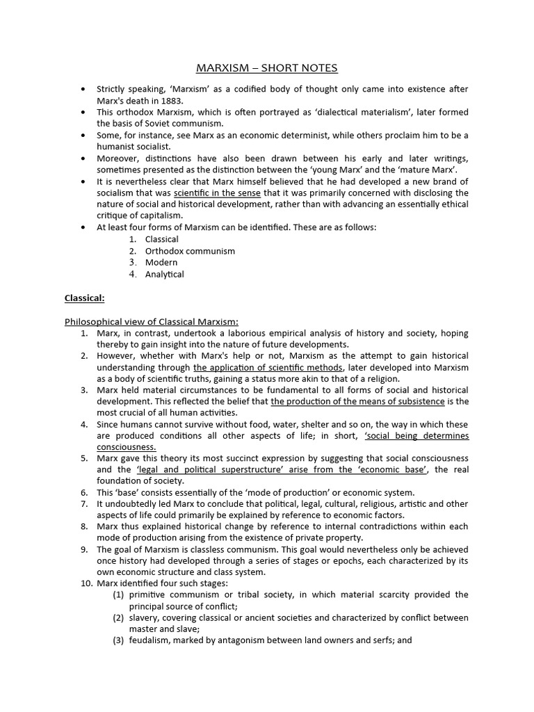 MARXISM | PDF | Communism | Marxism