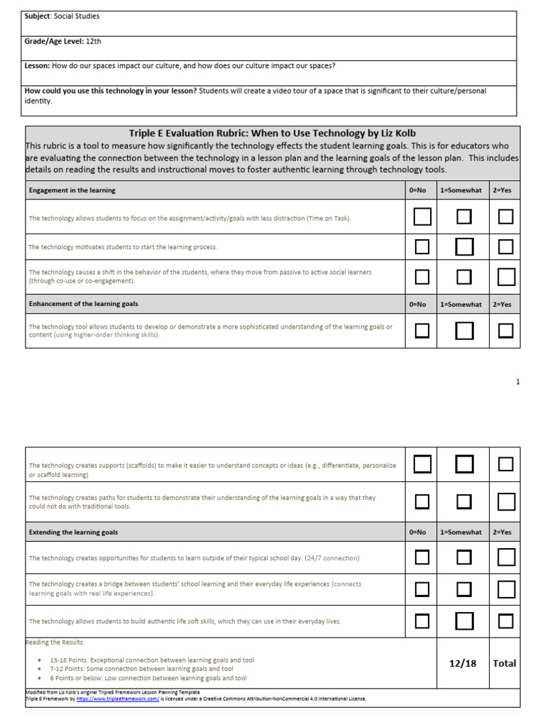 Reflecting On Tech Form Video | PDF | Learning | Information