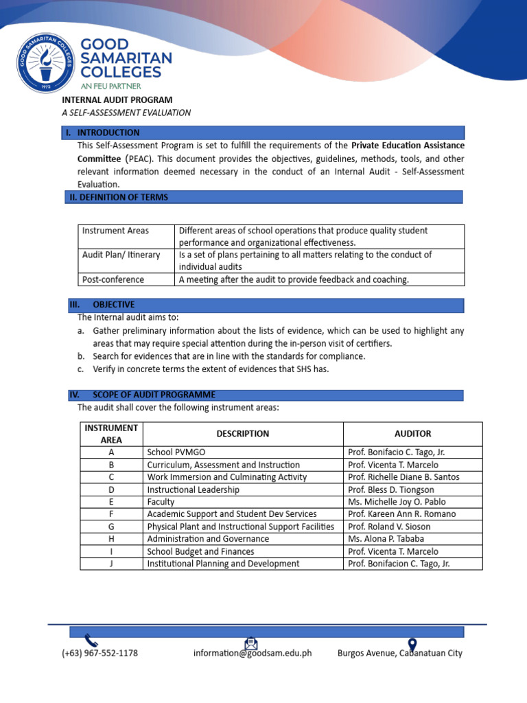 Internal Audit Program Revised | PDF | Audit | Internal Audit