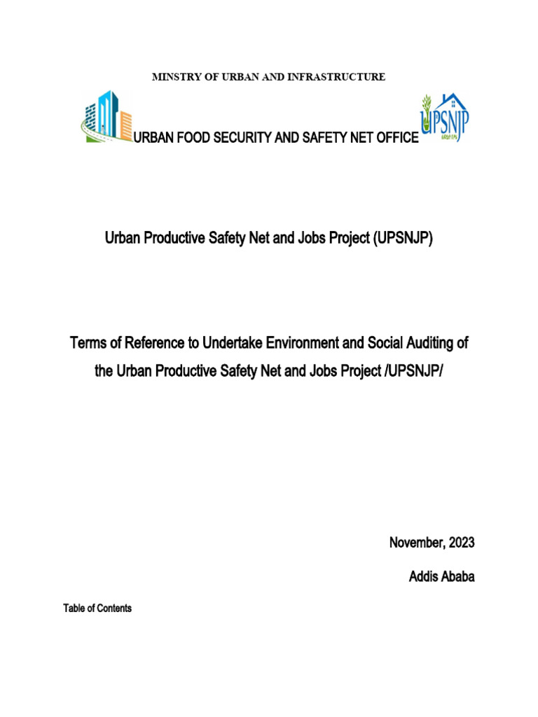 Final UPSNJP Environmental & Social Safeguard Auditing TOR Docx | PDF ...