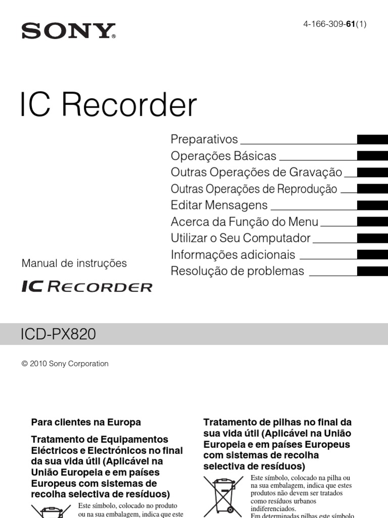 Sony Icd Px820 Manual _ Sony Px820 Manual – MRDHN