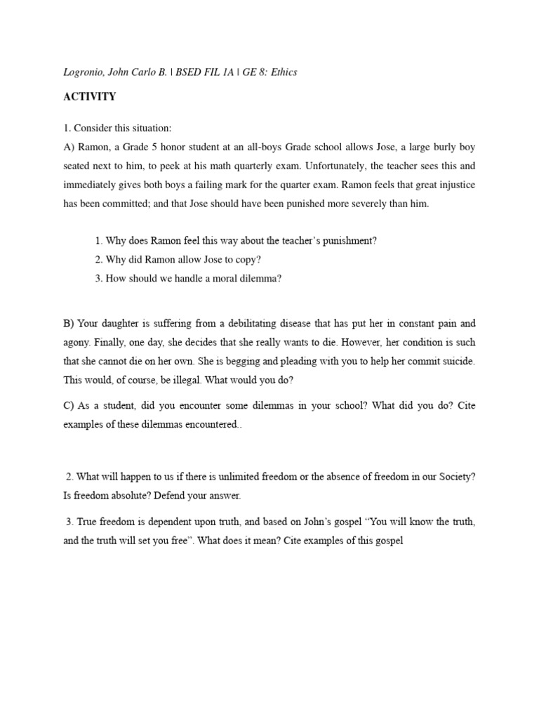 Ethics Act 2. Logronio, John Carlo | PDF