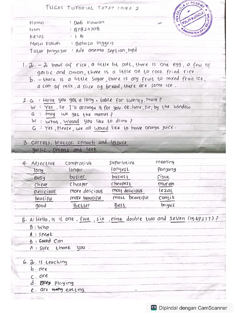 Tugas Tutorial Tatap Muka | PDF