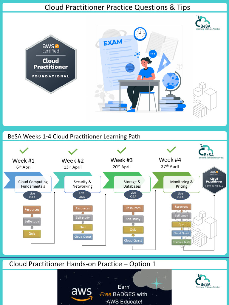 AWS Cloud Practitioner Exam Guide | PDF | Amazon Web Services | Cloud Computing