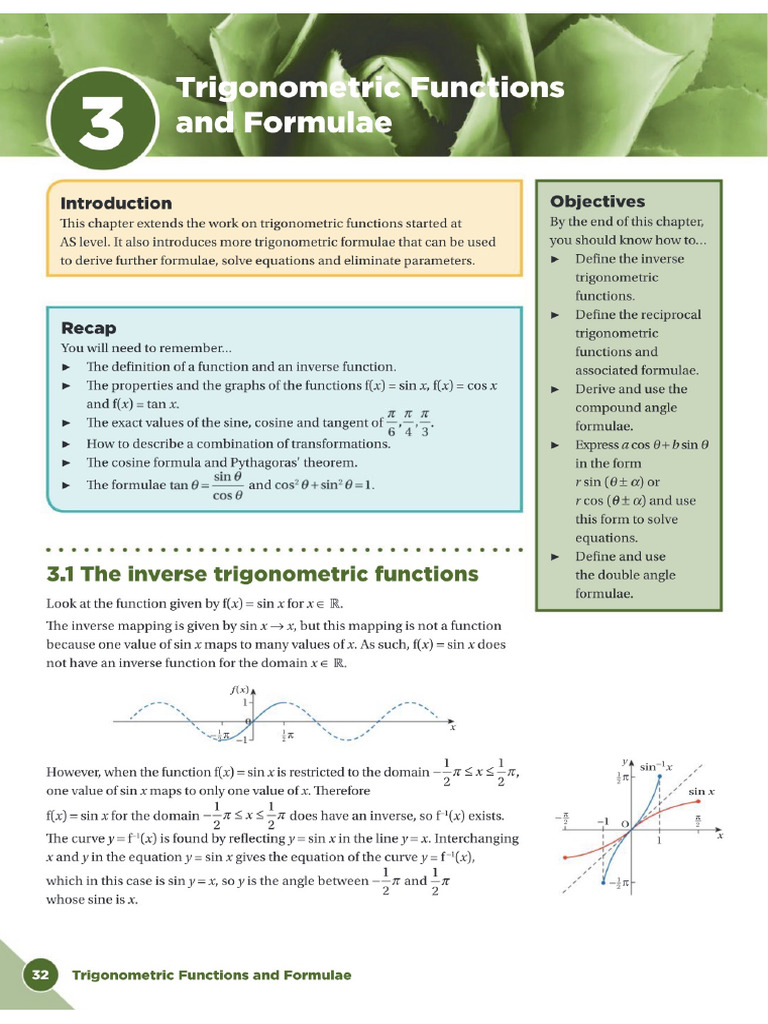 Chapter 3 - Trigonometric Function and Formulae | PDF