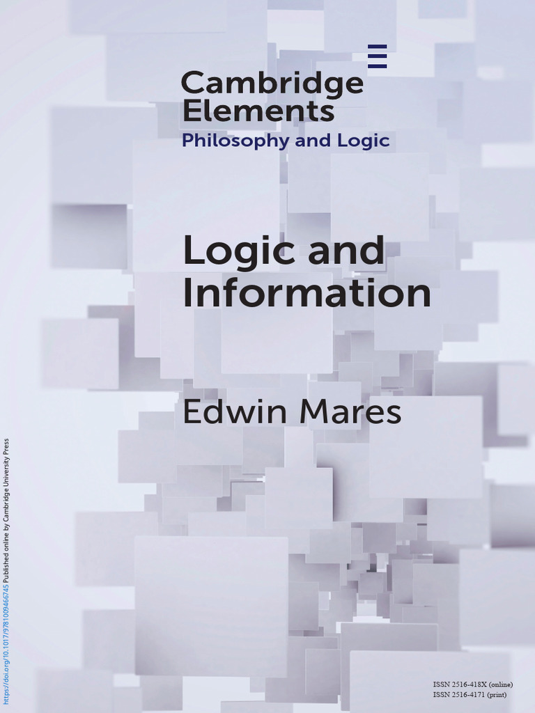 Logic and Information | PDF | Logic | Information