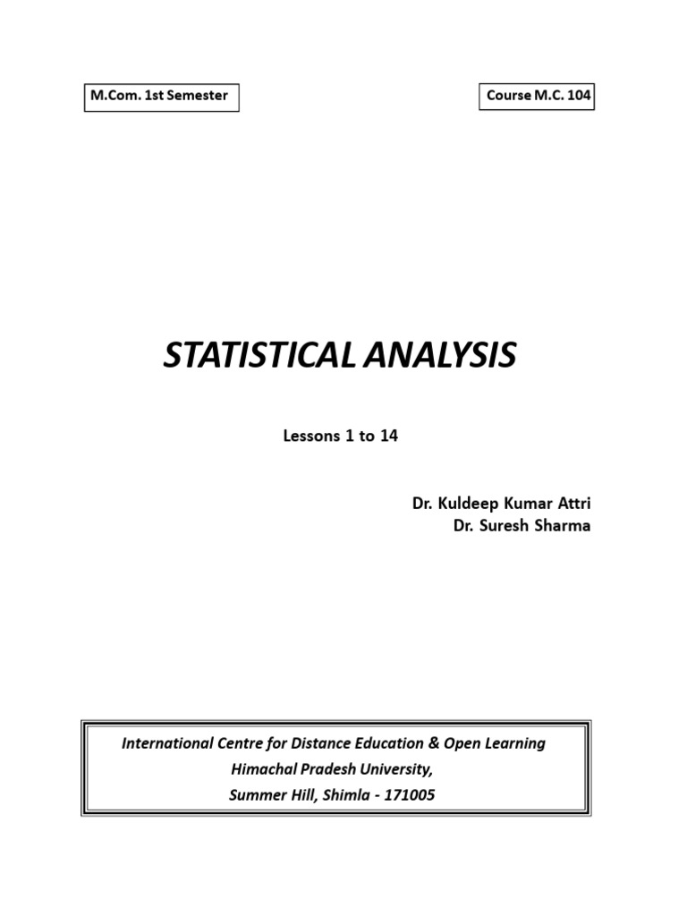 Stat Book | PDF | Mean | Average
