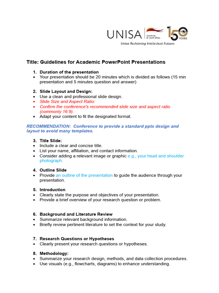 Academic PowerPoint Presentation Tips | PDF | Human Communication