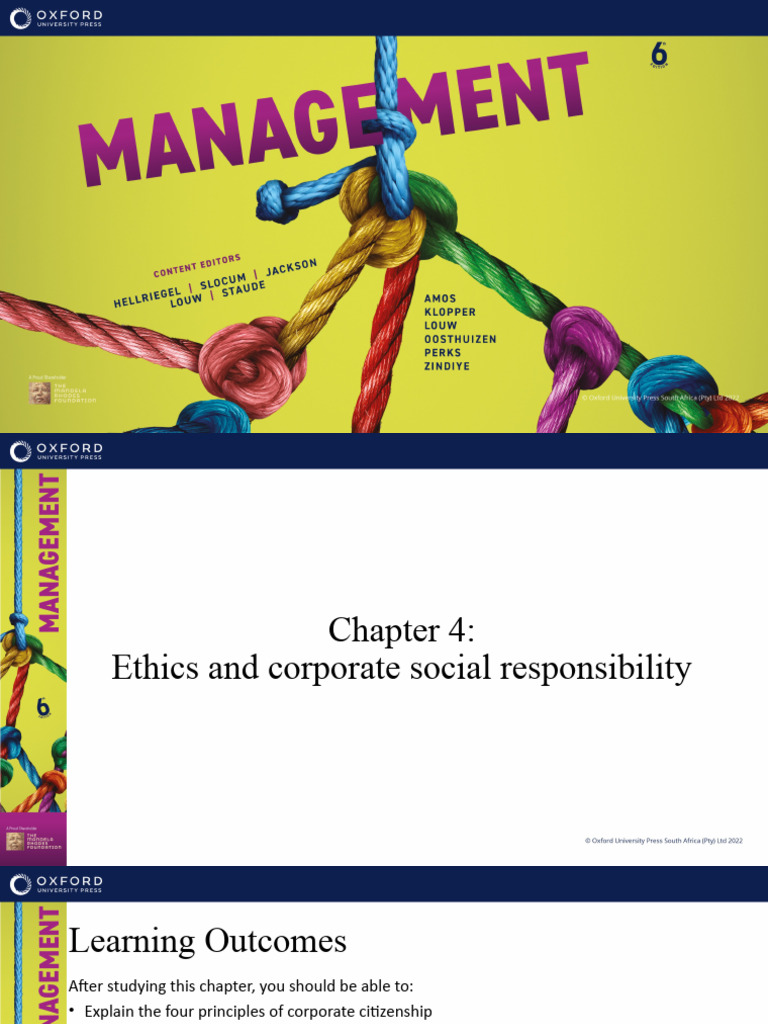 MNGT6e CH04 PowerPoint Slides | PDF | Corporate Social Responsibility | Employment