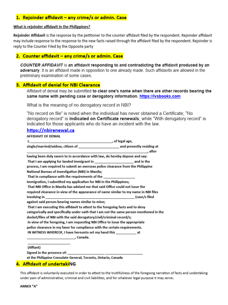 Rejoinder Affidavit | PDF | Deposition (Law) | Affidavit