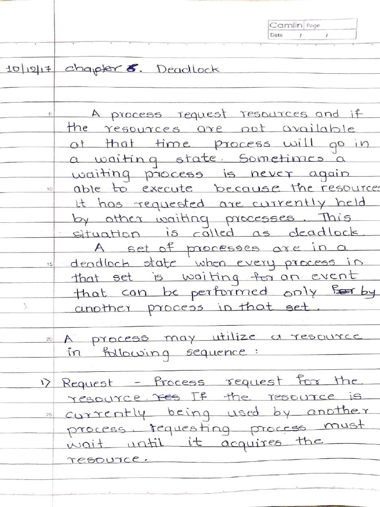 Chapter-5 Deadlocks | PDF | Concurrency (Computer Science)
