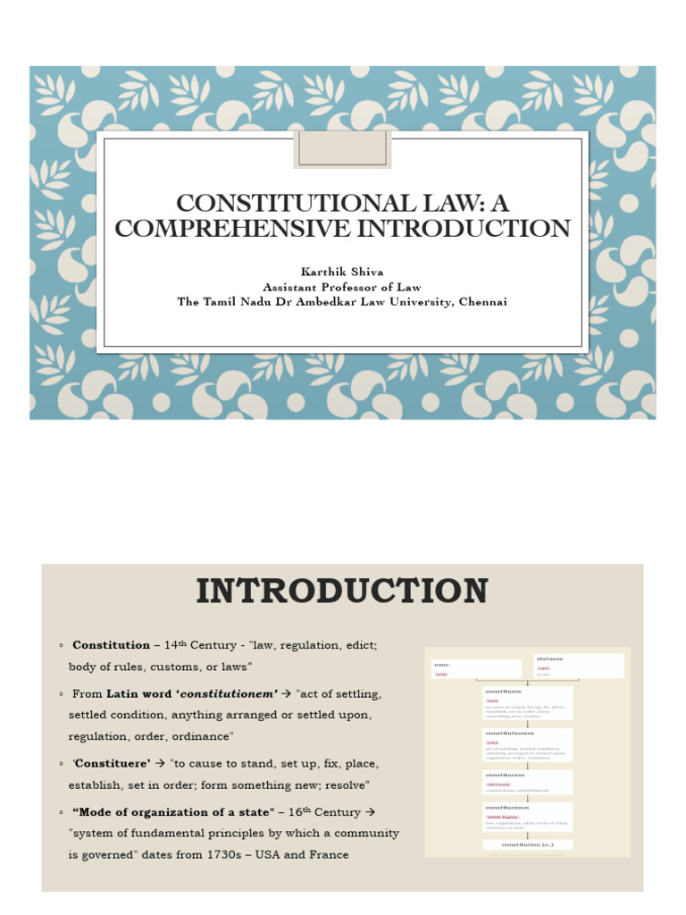 Overview of Constitutional Law Principles | PDF | Constitution ...