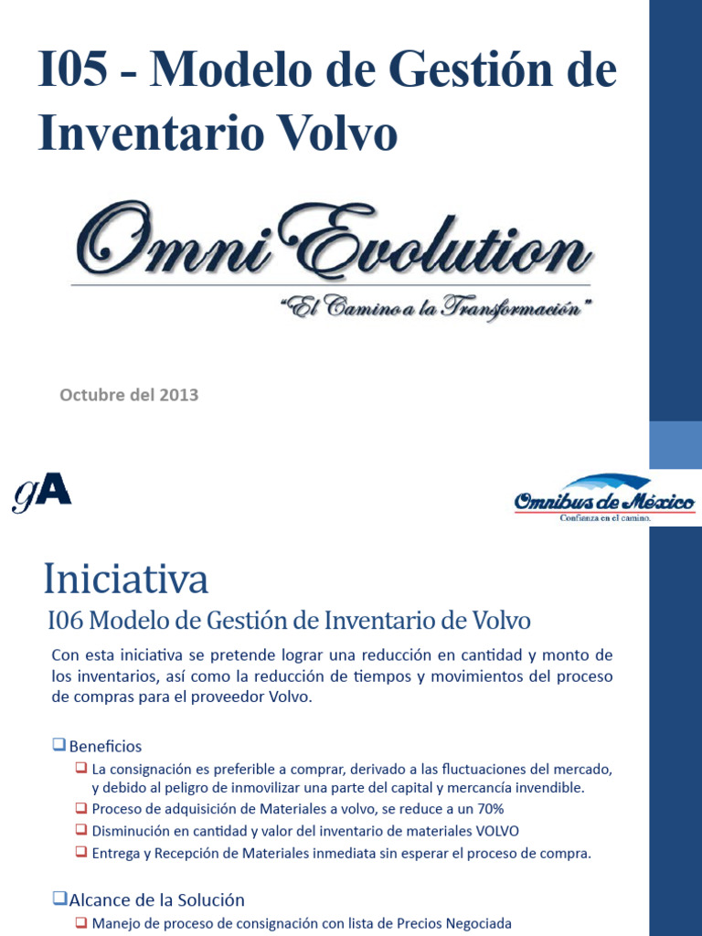 Presentación Ejecutiva Gestion de Invetario Volvo | Descargar gratis ...