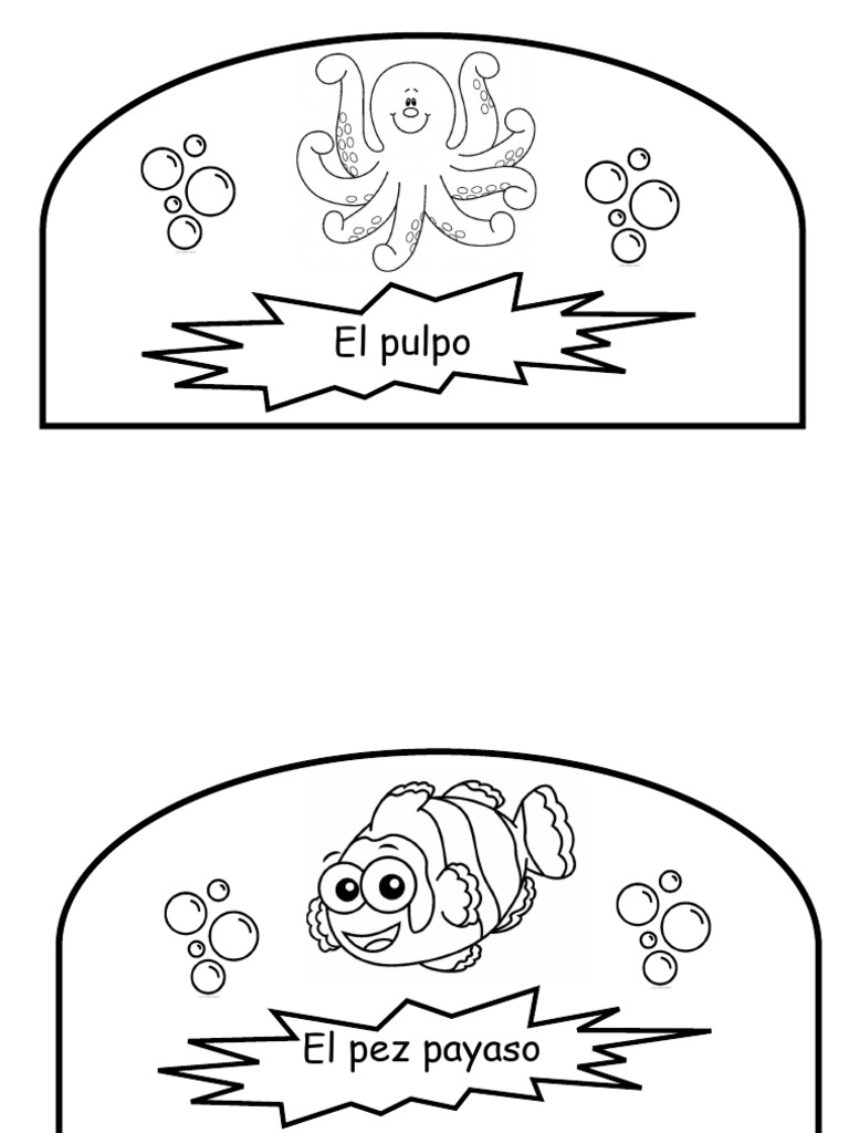 Coronitas Animales Marinos para Colorear | PDF