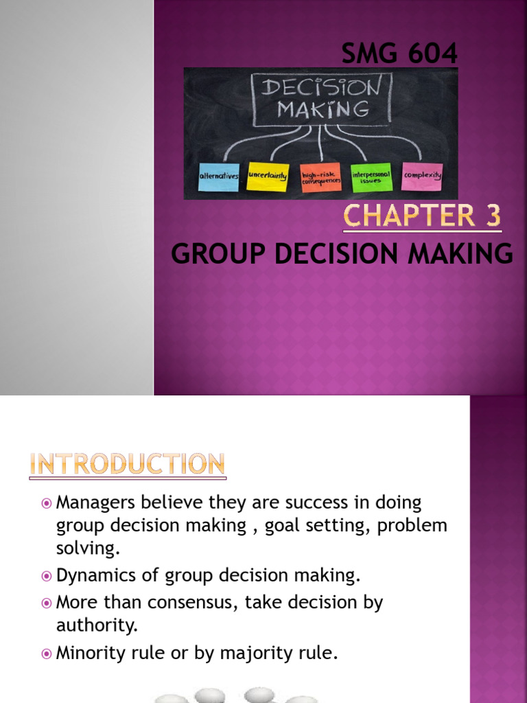 Chapter 3 - Group Decision Making | PDF | Brainstorming | Creativity