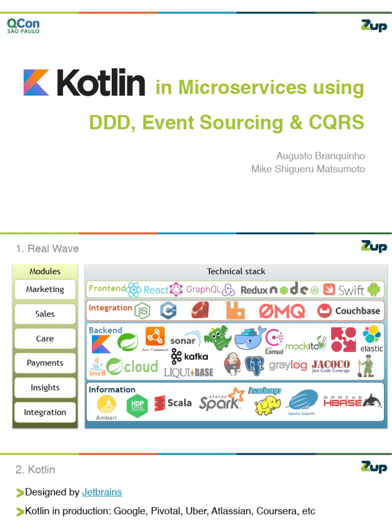 Kotlin in Microservices Using DDD, Event Sourcing & CQRS | PDF | Software Engineering | Object ...