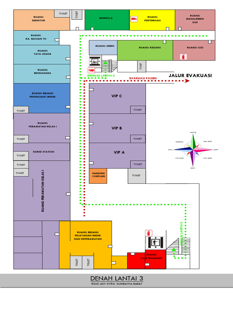 Denah Lantai Iii Evakuasi Fix | PDF