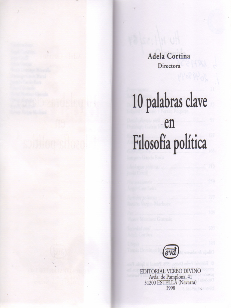 Cortina - Sociedad Civil en 10 Palabras Clave en Filosofía Política | PDF