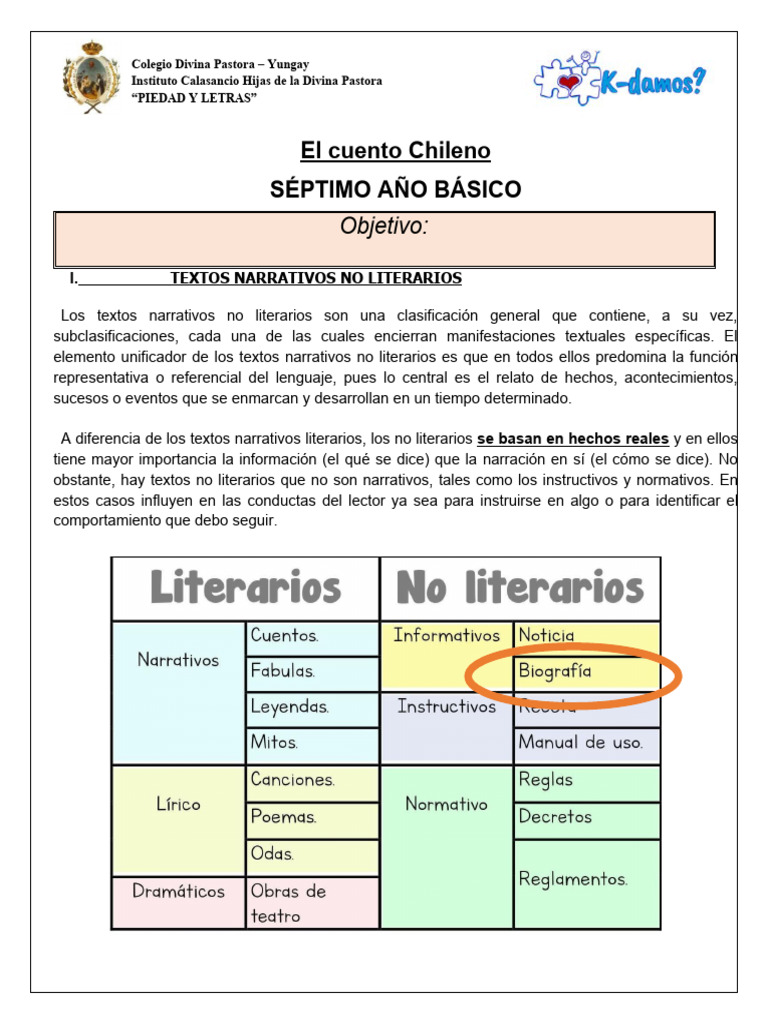 Biografía: Texto Narrativo No Literario | PDF | Biografía | Narración