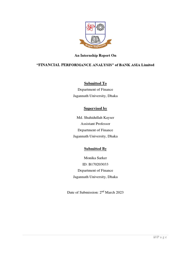 PDF BBA-Final-report-2023-MONIKA-final version | PDF | Revenue | Debt