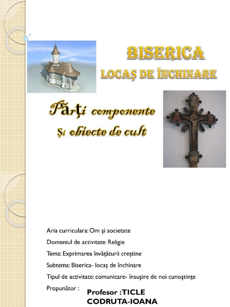 Biserica locas de inchinare | PDF
