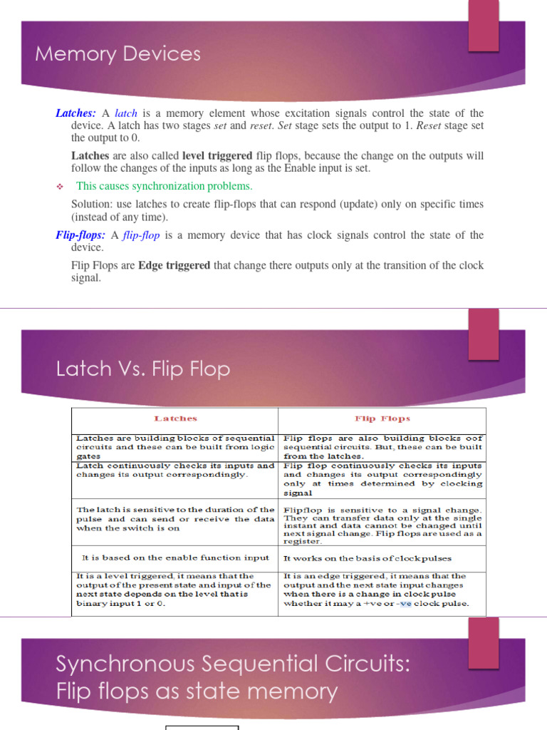 Flip Flop and Types Notes | PDF | Electronics | Digital Technology