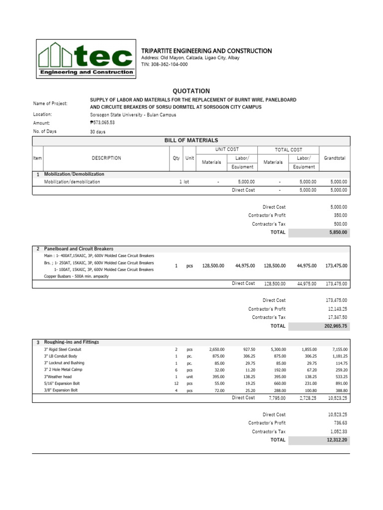 Quo Sor Inf 001 Tec | PDF | Power Engineering | Electrical Engineering