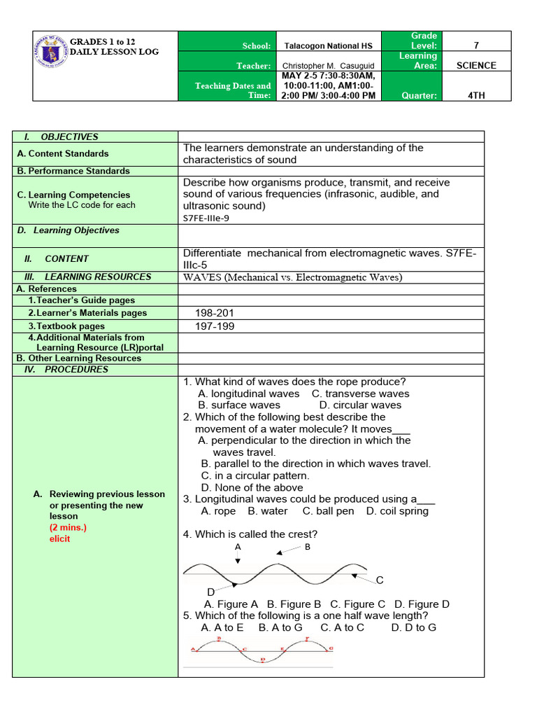 SCIENCE 7-DDL2 | PDF | Waves | Electromagnetic Radiation