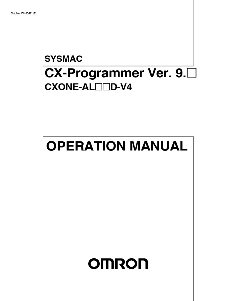 W446 Cx Programmer Operation Manual En Pdf Inputoutput Programmable Logic Controller 