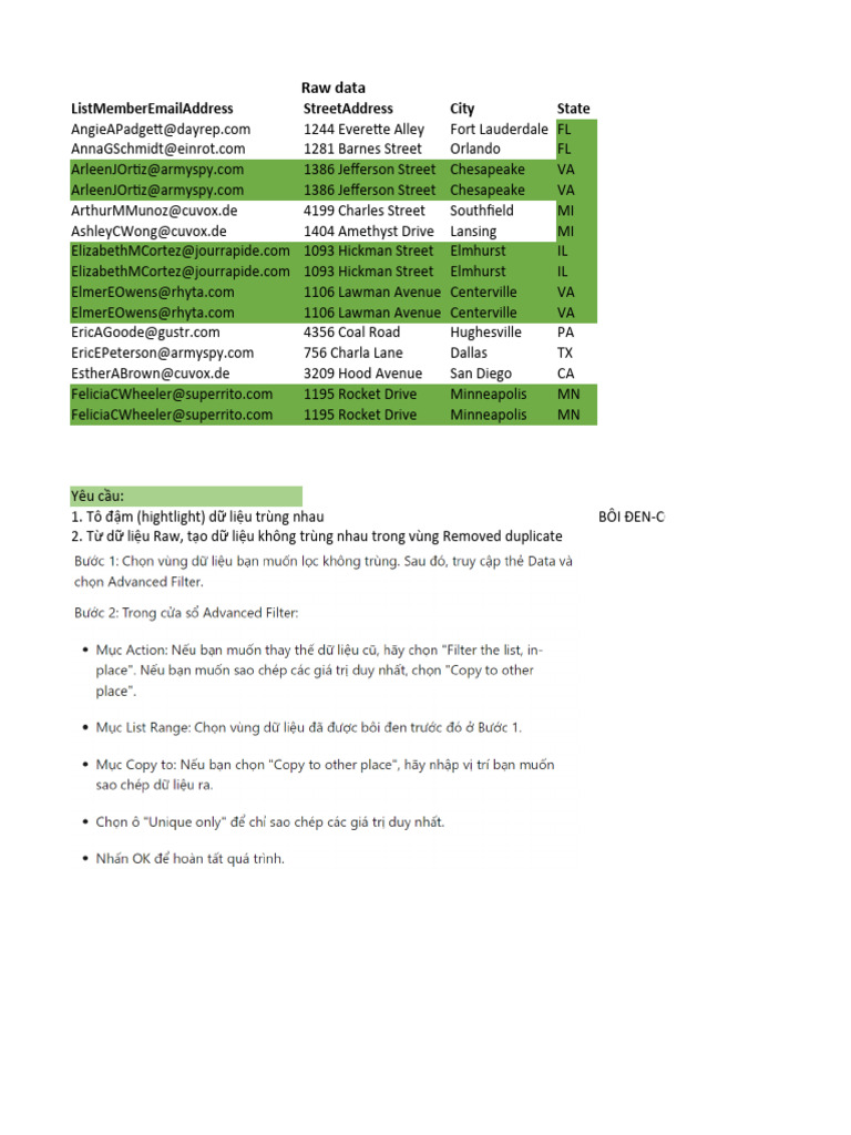 Raw Data Email and Address List | PDF