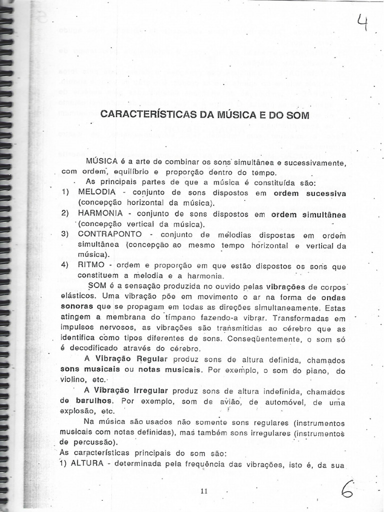 Características Da Música e Do Som | PDF