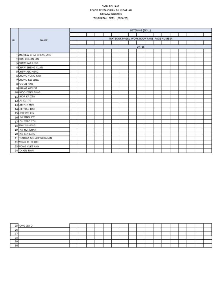 Rekod PBD 4S3 24-25 | PDF