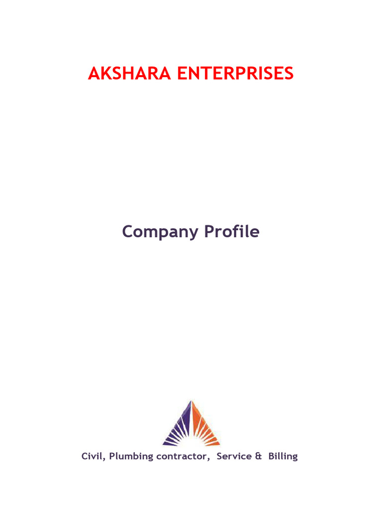 Akshara - Company Profile | PDF | Project Management