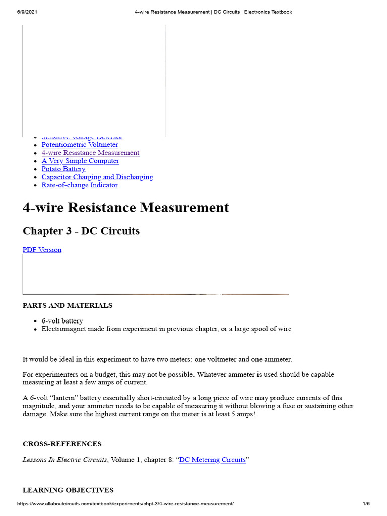 4-Wire Resistance Measurement - DC Circuits - Electronics Textbook ...