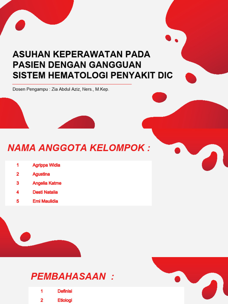 Kelompok 1 (Askep DIC) | PDF