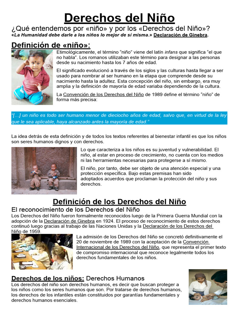Derechos Del Niño | PDF | Derechos de los niños | Derechos humanos