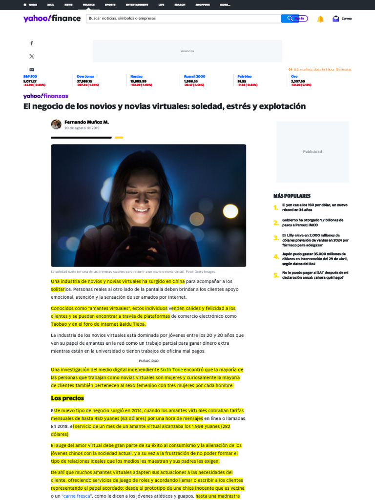 El Negocio de Los Novios y Novias Virtuales - Soledad - Estrés y ...