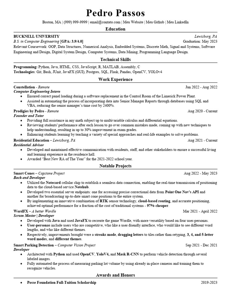 Pedro Passos Resume Video | PDF | Cloud Computing | Software Engineering