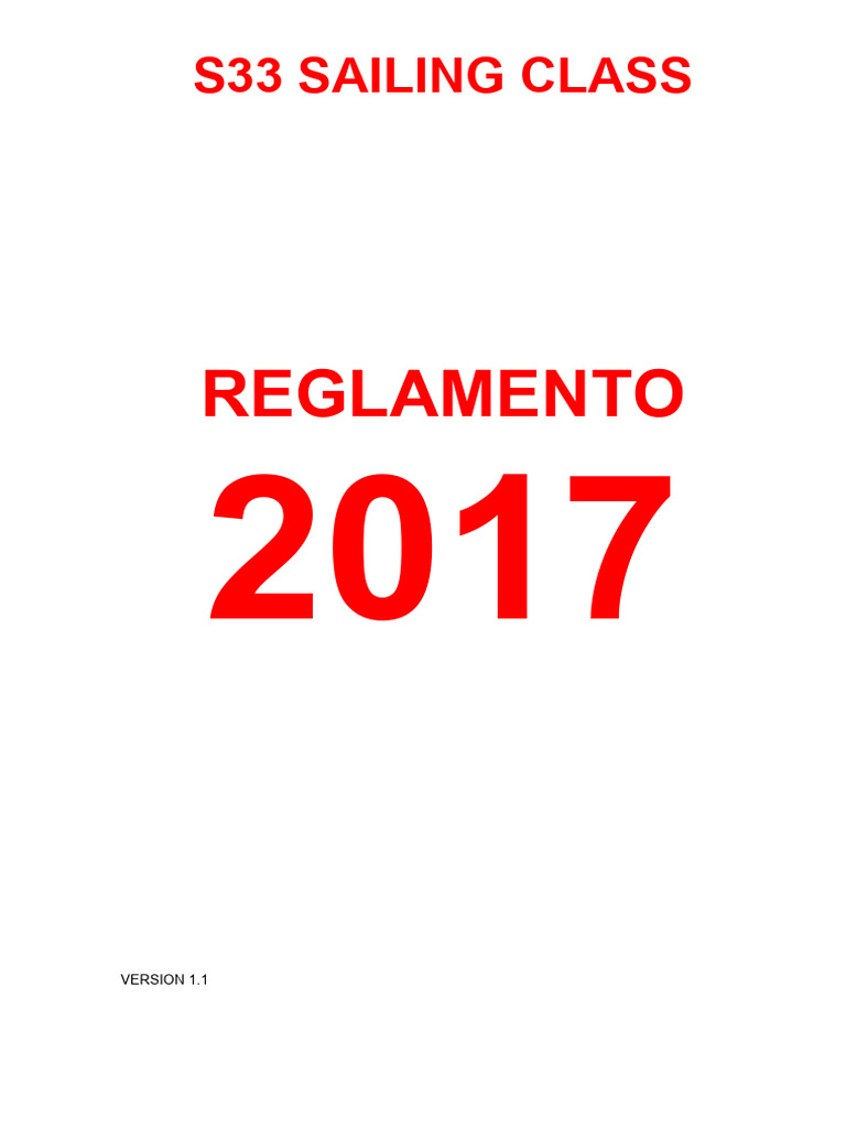 Reglamento S33 2017 v1.1 1 | PDF | Mástil (Vela) | Timón