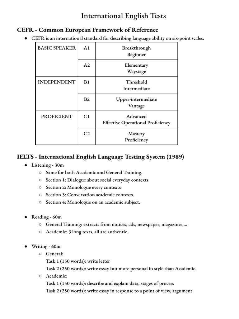 International English Tests | PDF | International English Language ...